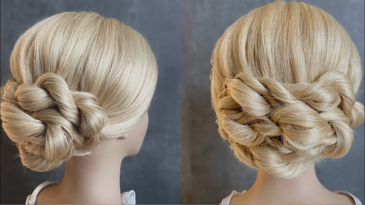 Classic Twisted Low Bun Tutorial - YouTube