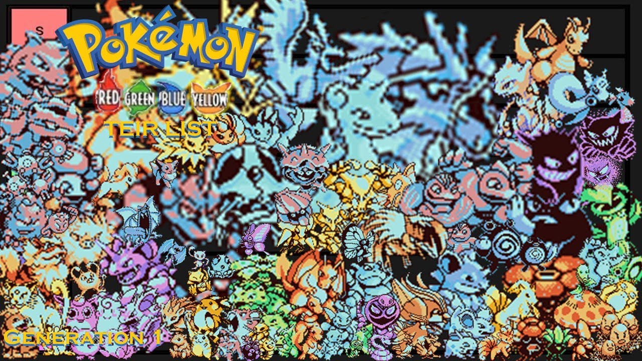 Pokémon Red, Green, Blue And Yellow | Tier List [Generation 1] - YouTube