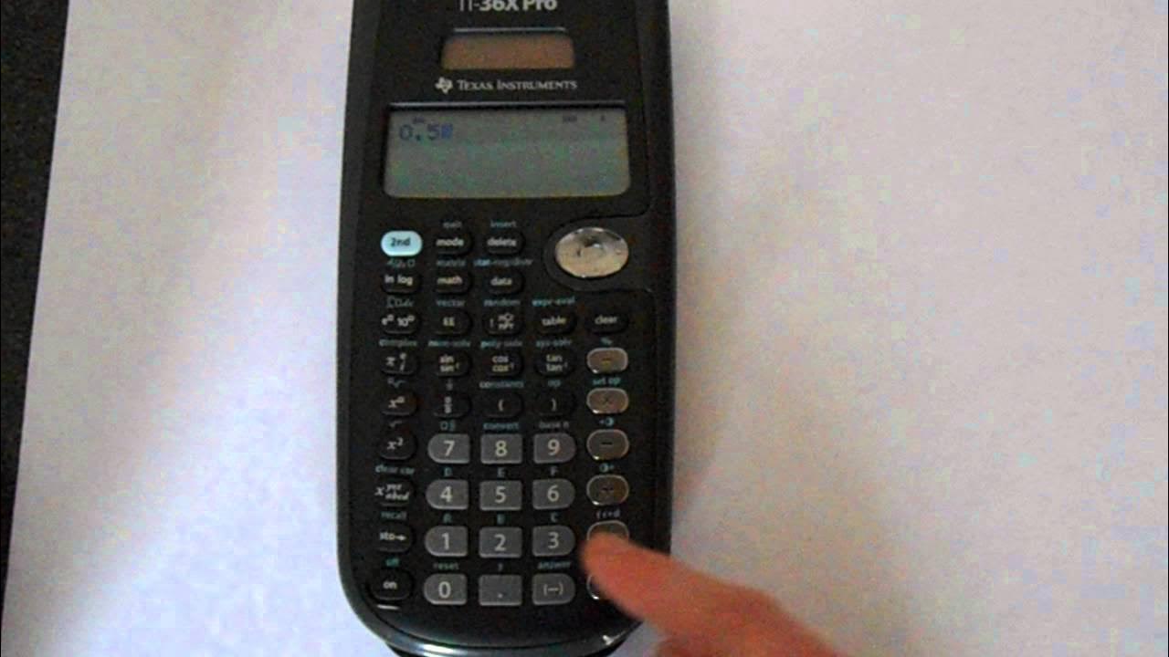 TI 36X Pro Fractions to Decimals conversion - YouTube