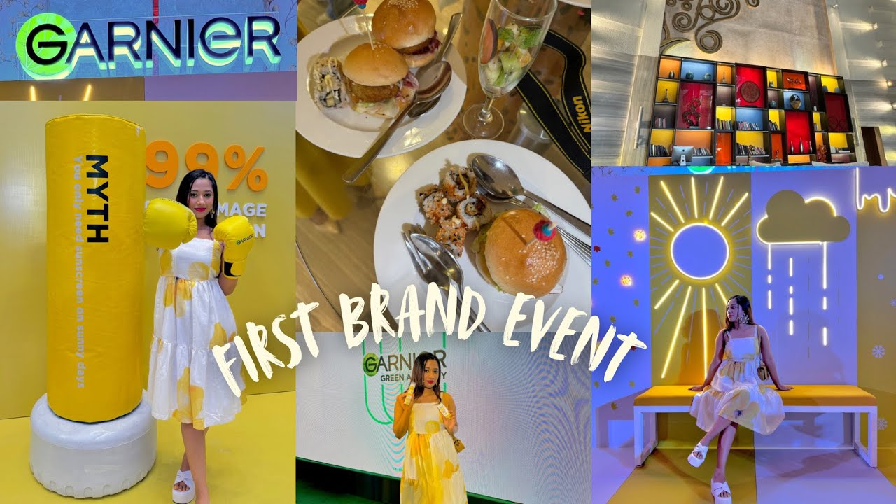 Garnier sunscreen launch event💛 VLOG | my first beauty brand event🧿 ...