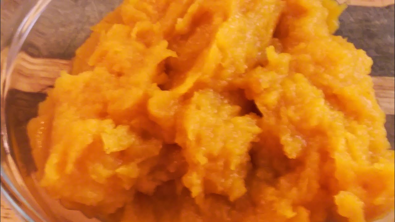 COMO HACER PURE DE CALABAZA SUPER NATURAL FACIL pumpkin pure 100% - YouTube