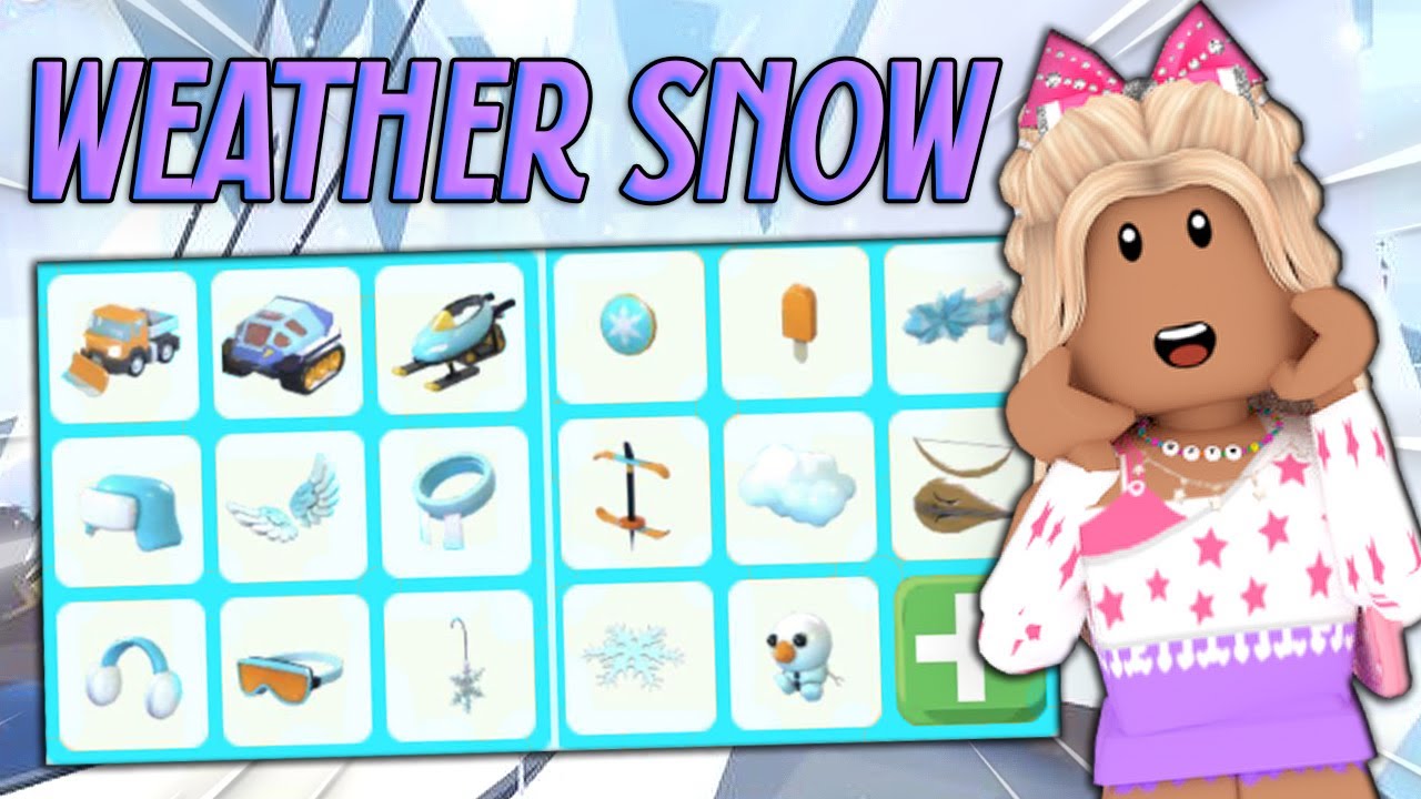DE LA NEIGE EN MAI DANS ADOPT ME !! WEATHER SNOW UPDATE - YouTube