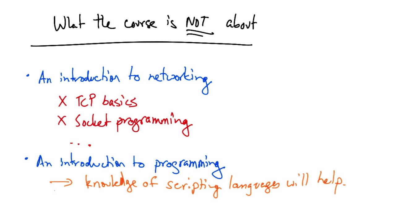 What The Course Is Not About Georgia Tech Network Implementation Youtube