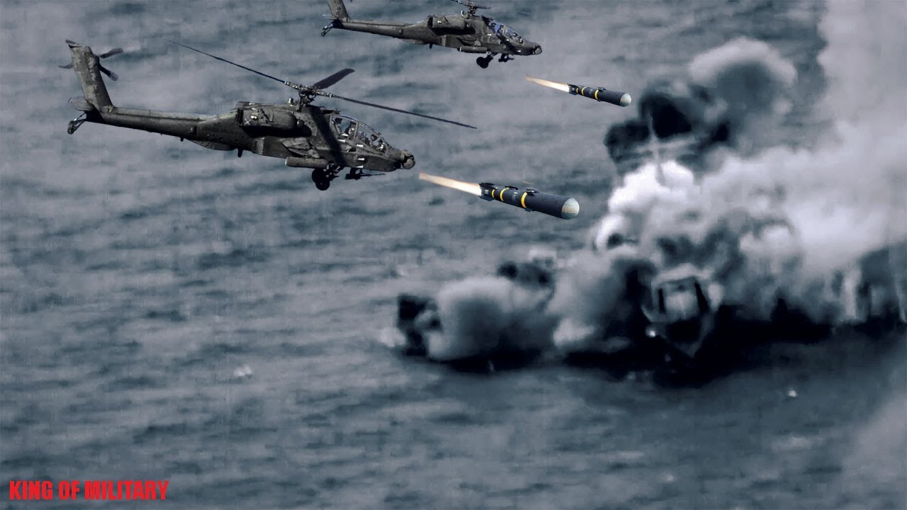 US AH-64 Apache Helicopters Take Off One By One for Attacks in Conflict ...