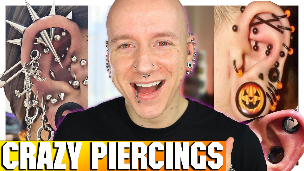 Insane Ear Piercing Collections! | Piercings Gone Right 3 | Roly Reacts ...