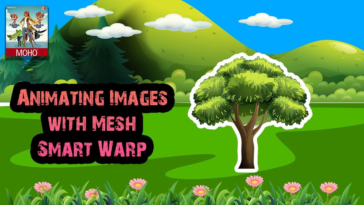 Moho Animation - How to Use Smart Warp Animating Images with Mesh - YouTube