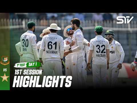 1st Session Highlights | Ban vs Pak | 1st Test | Day 1 | ICC World Test Championship | M9I1J