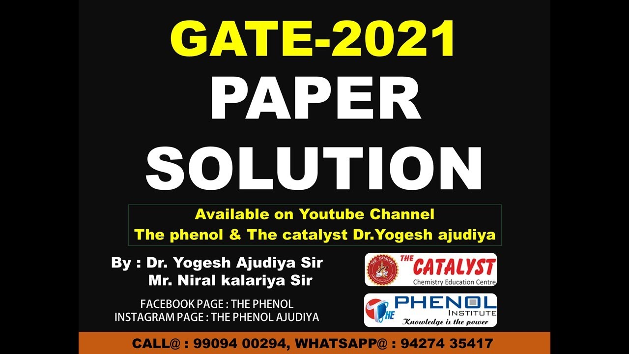 GATE | PAPER SOLUTION | 2021 - YouTube