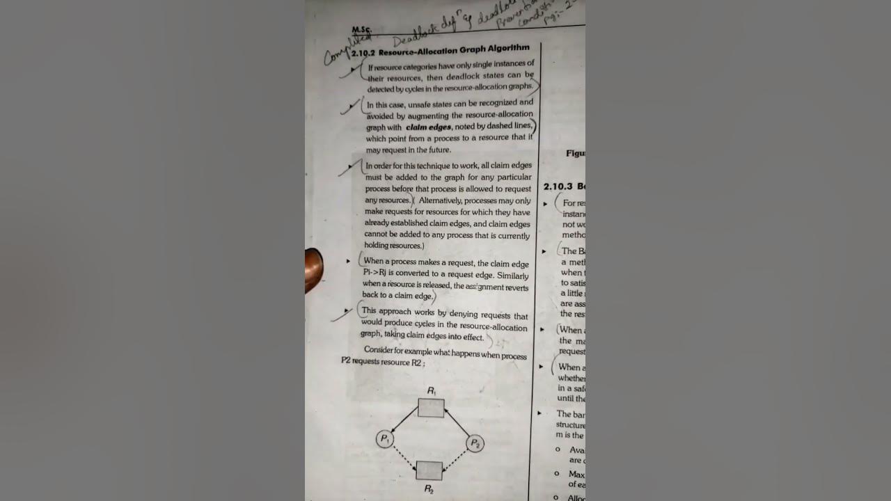 resource allocation graph algorithm - YouTube