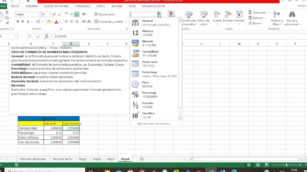 Tutorial Excel Formato Numero - YouTube