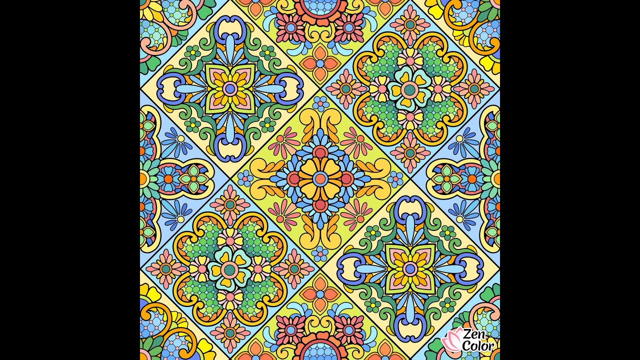 Zen Color app Paint by Numbers Colorful Pattern #colouring #relaxing # ...