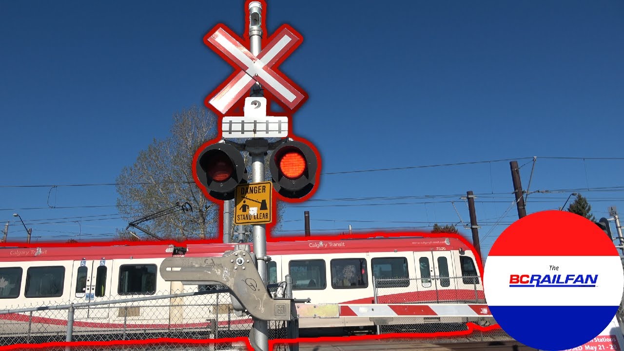 [4K] Pedestrian Railroad Crossing | Anderson Station, Calgary, AB - YouTube