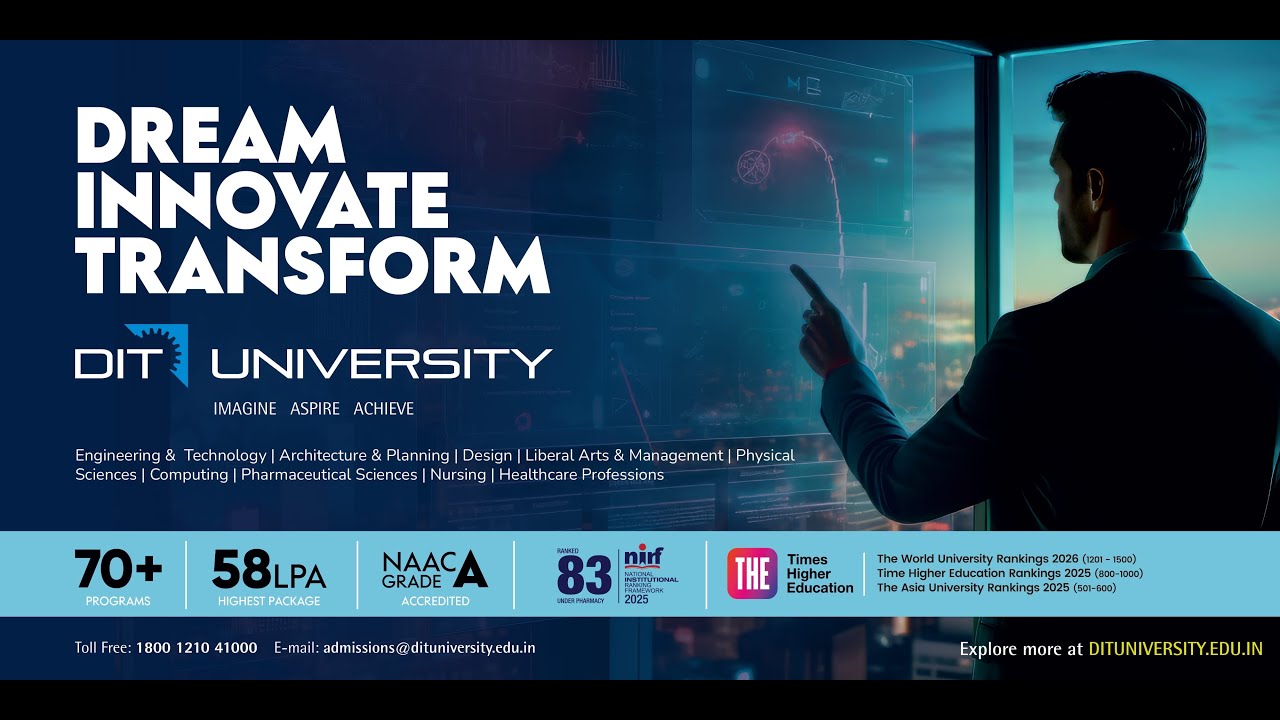 DIT University Admissions 2026 Now Open—Shape Your Future Today! - YouTube