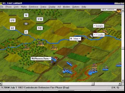 IE 21 PC games review - Battleground Gettysburg (1995) - YouTube