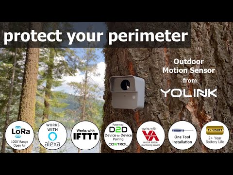 Protect Your Perimeter! YoLink 1/4 Mile Range Outdoor Motion Sensor ...