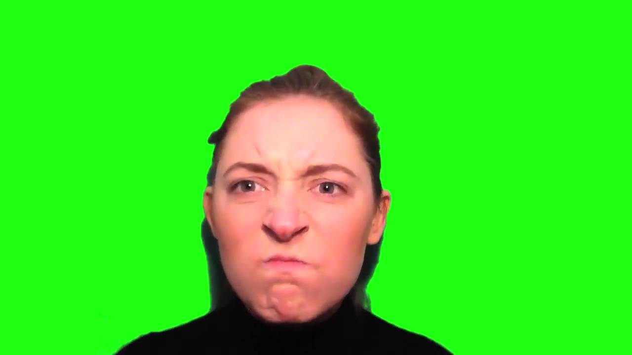 Stock Emotions: Anger and Frustration (woman, green screen) - YouTube