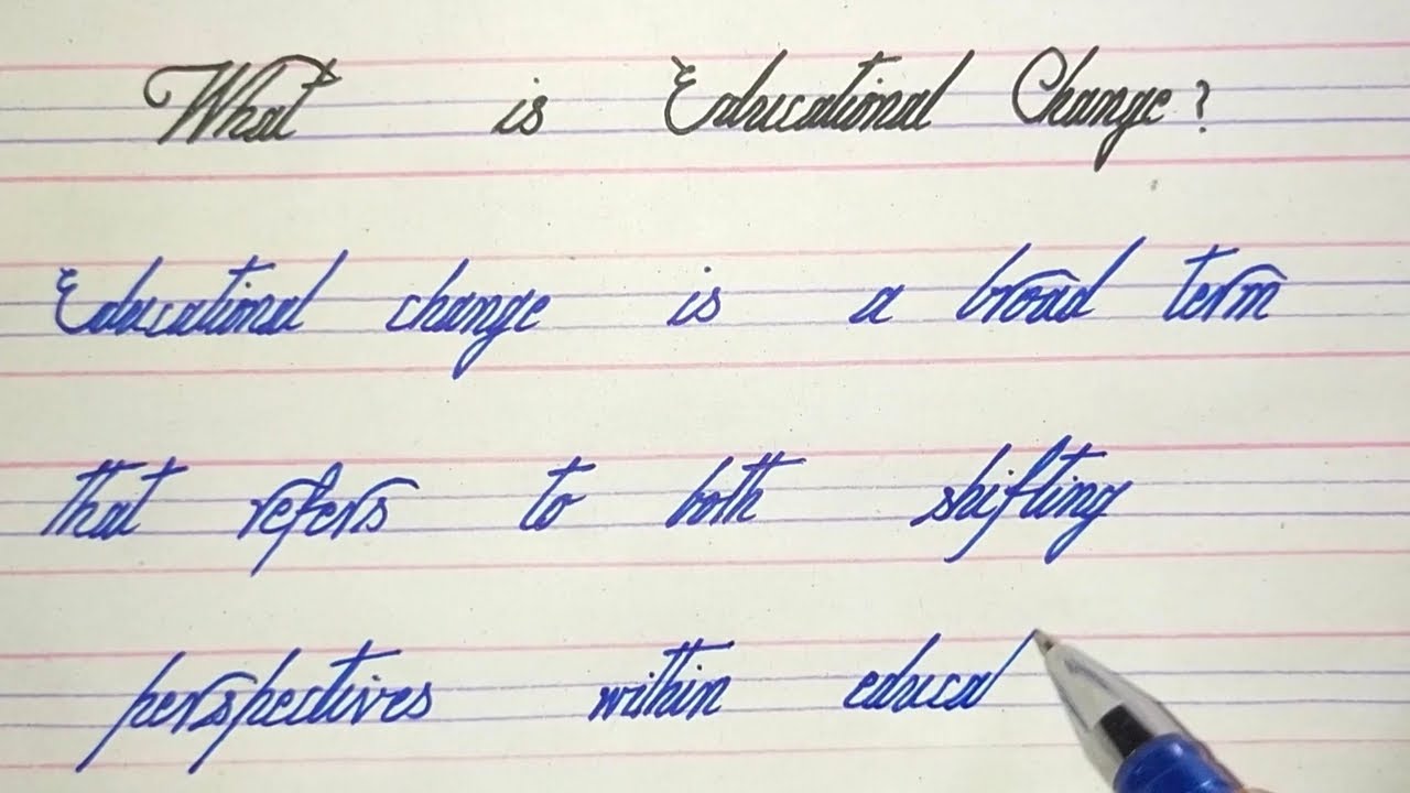 Beautiful Cursive Style English handwriting.||.What is Educational ...