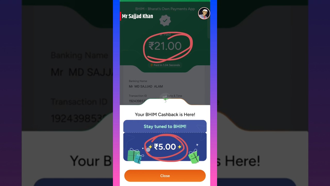 फ्री में लें ₹ 25 कैशबैक 💵 Bhim Upi Cashback Offer Today 🔥 Upi Cashback ...