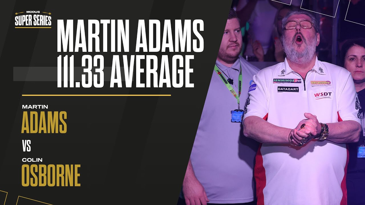 Martin Adams stunning 111.33 average in full - YouTube