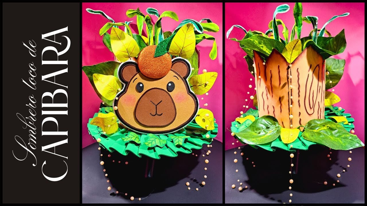 Sombrero loco de Capibara // CRAZY CAPYBARA HAT // manualidad fácil y ...