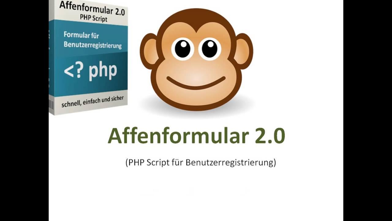 Affenformular 2.0 - PHP Script für Benutzerregistrierung - YouTube