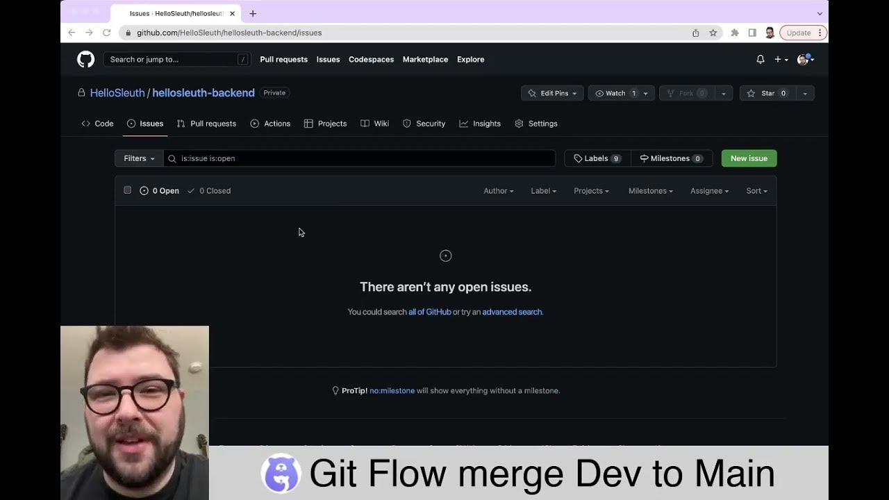 Git Flow and GitHub: How to merge dev into main. - YouTube