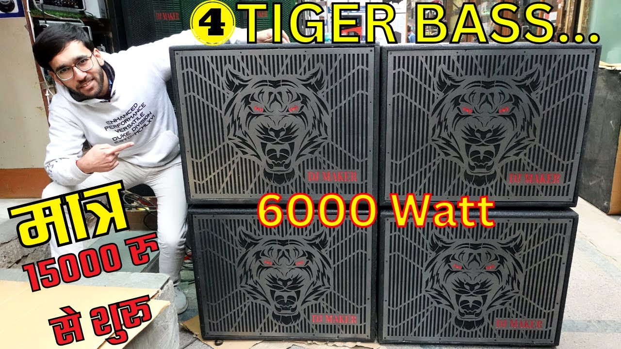 6000w Tiger Bass 🐯 DJ Setup मात्र Rs 30,000 का Pair 👌🏻 DJ Maker & DJ k ...