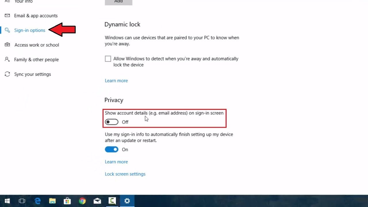 Hide Email Address From Windows 10 Lock Screen 2018 - YouTube