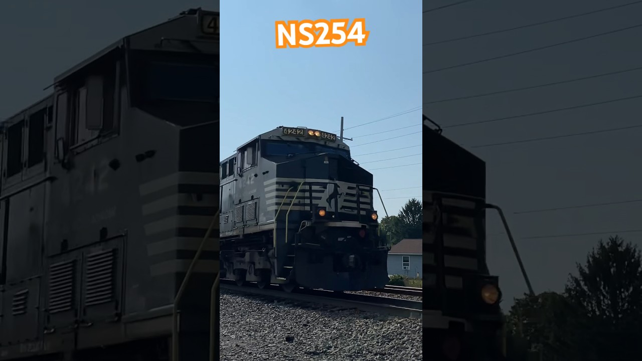 NS 254 at CP Prescott with a BNSF ET44C4 #railfans #train #norfolksouthern #bnsf - YouTube