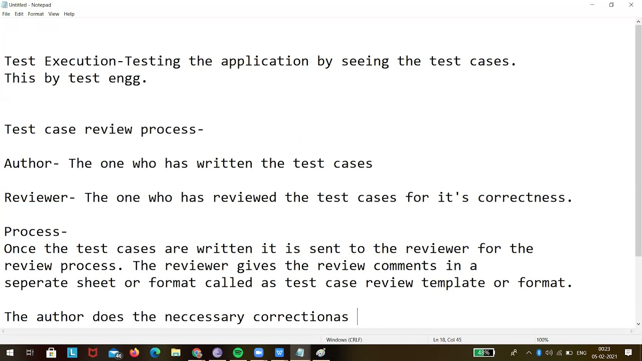 Integration testcase, Test case review process, RTM and regression ...
