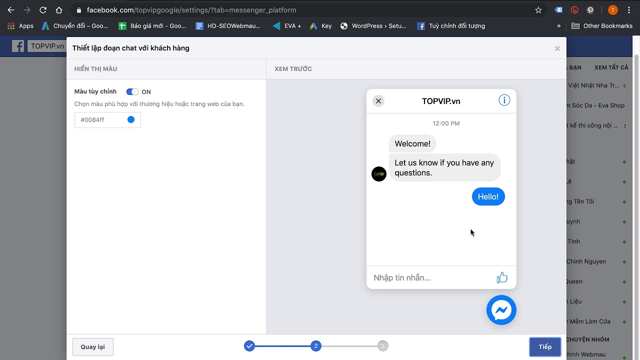 Hướng dẫn lấy code chat messenger tích hợp vào web - YouTube