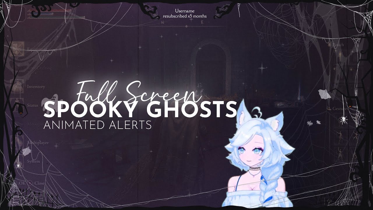 Spooky Ghosts Halloween Animated Full Screen Twitch Stream Alerts - YouTube