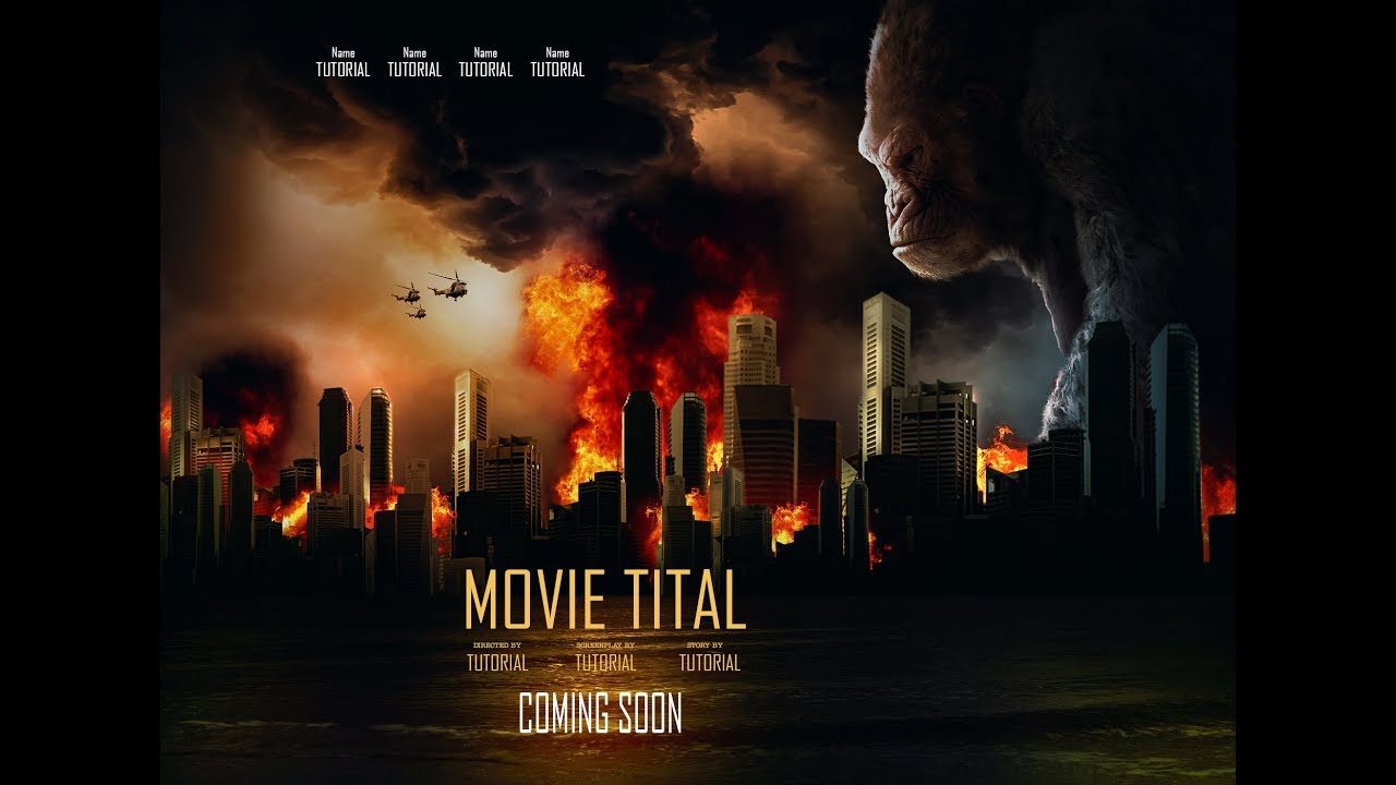 How to Make Movie Poster Designing Photo Manipulation effect ...
