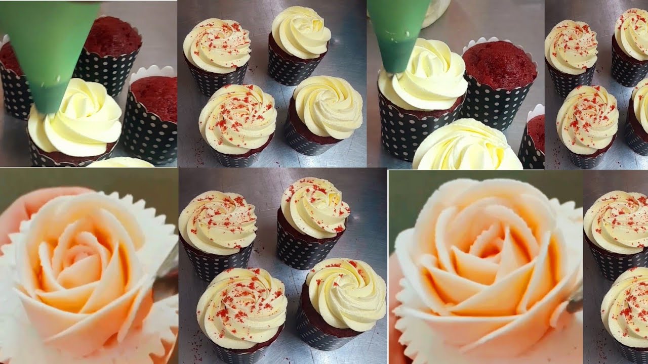 Beatifull Easy Cup Cake Design | Cup Cake | Red Velvet Cup Cake # ...