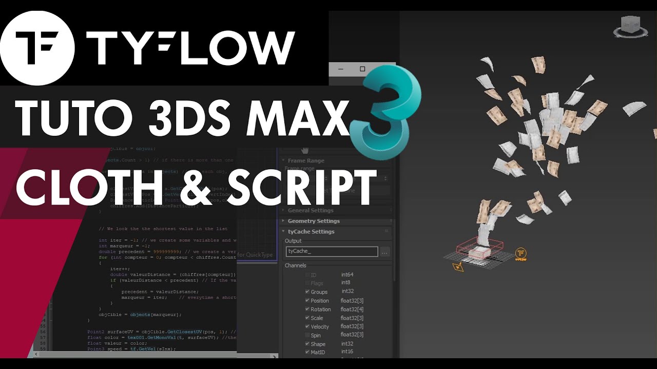 TUTO FR : 3ds Max - Partie 05 - tyFlow : le cloth - YouTube