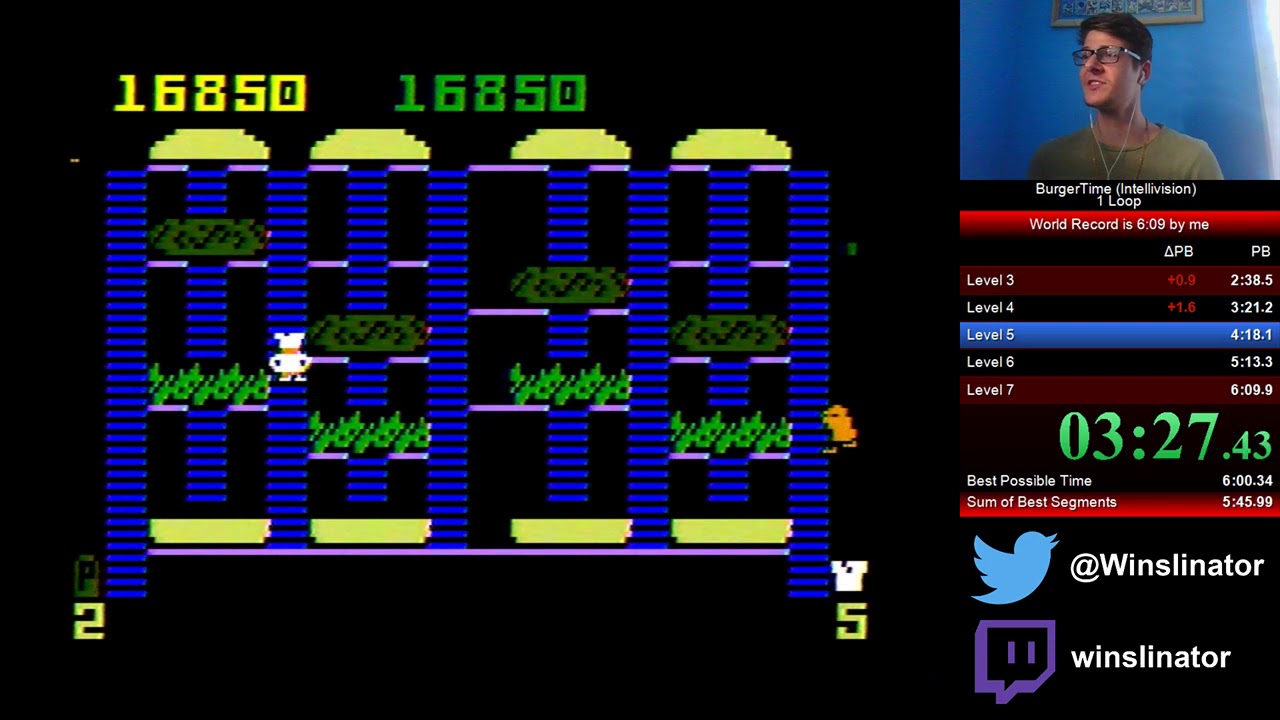 BurgerTime (Intellivision) 1 Loop - GDQ Submission - YouTube
