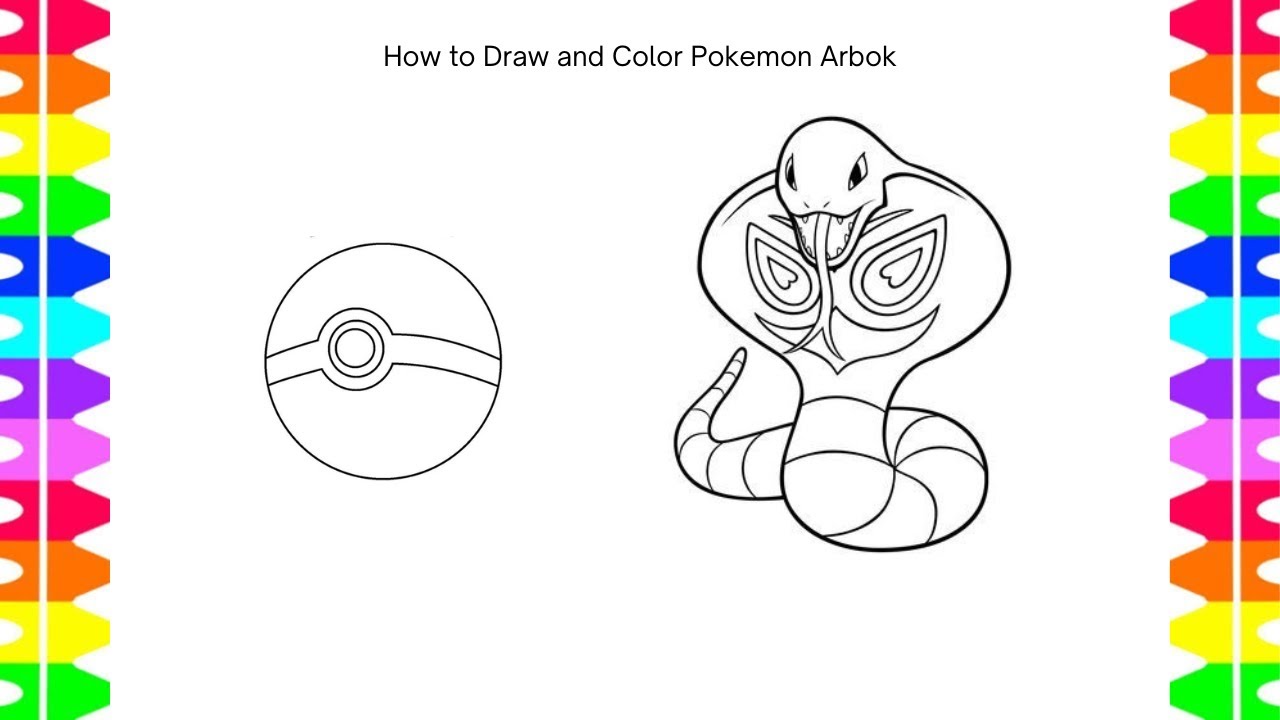 How to Draw Pokemon Arbok l Drawing Video Pokemon Arbok Toddler for ...