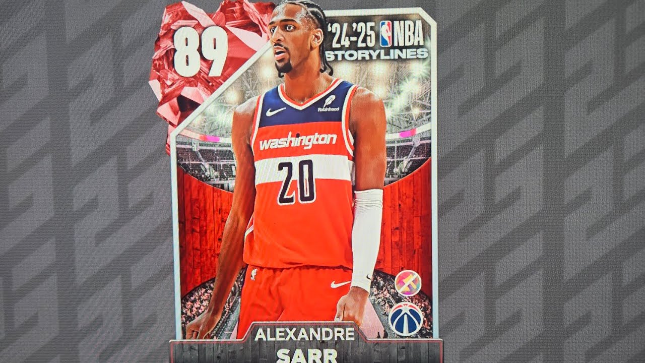 Center Alexandre Sarr New Best Ruby Center Card review NBA 2k25 myteam ...