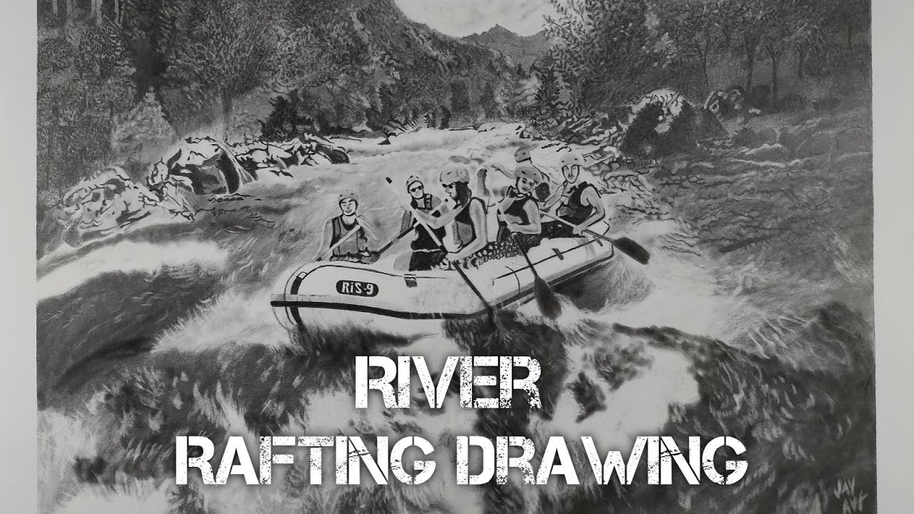 River Rafting Drawing|Draw a Camelin pencil sketch|Jayarts ️ - YouTube
