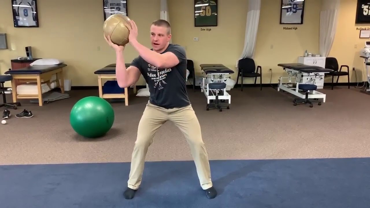 Power development Med ball rotations, chops and overhead slams - YouTube