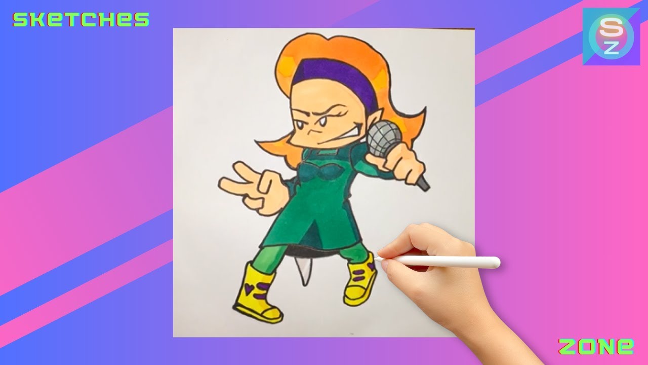 Drawing Friday Night Funkin Mode - YouTube