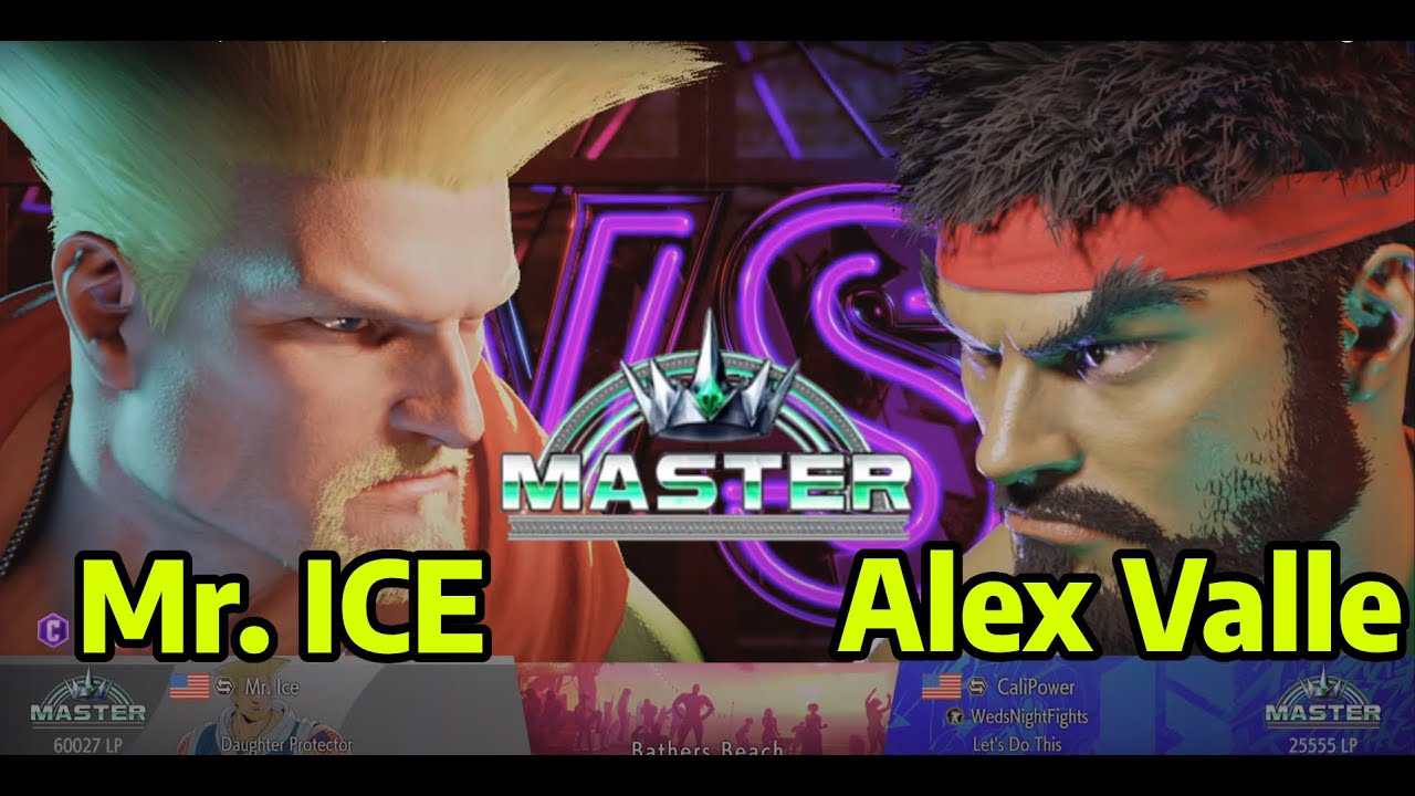 SF6 Mr.ice Guile vs Calipower Alex Valle Ryu Custom Room - YouTube