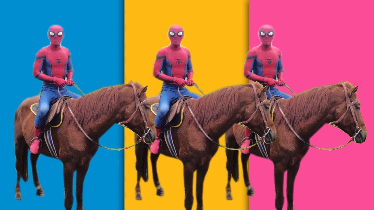 SPIDERMAN NAIK KUDA ★ Spiderman Horse Riding ★ سبيدرمان والحصان - YouTube