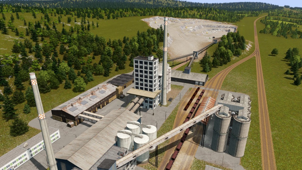 Making Cement in New Factory and Mine - Cities: Skylines - Altengrad 61 ...