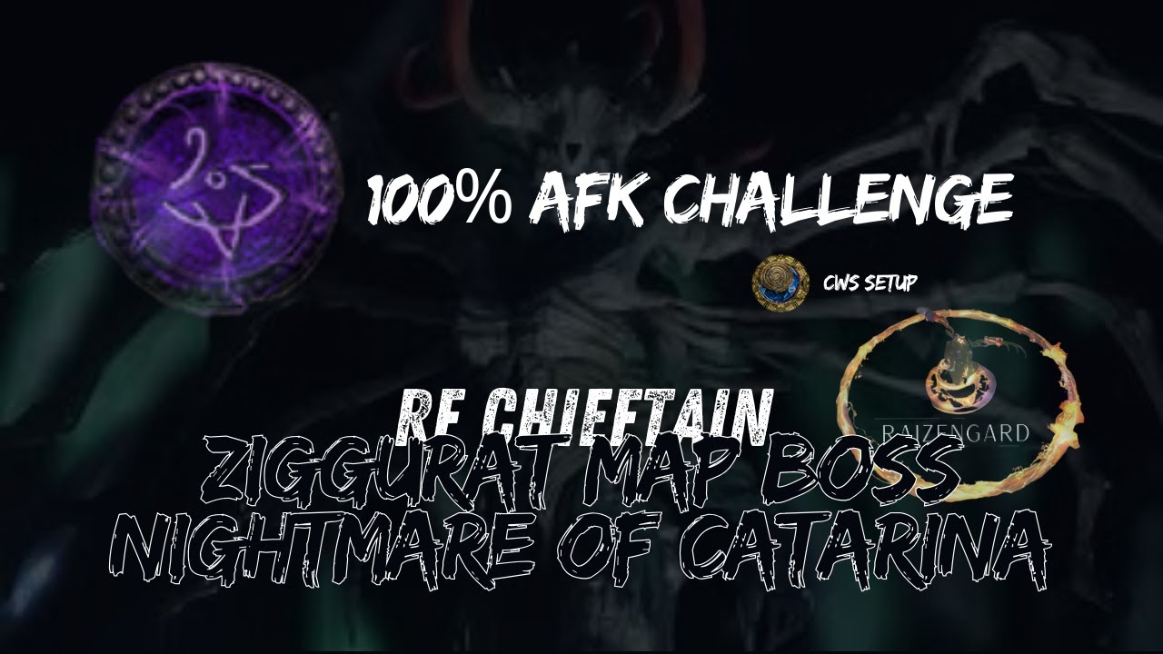 100% AFK Challenge | Nightmare of Catarina | Ziggurat Map Boss | PoE 3. ...