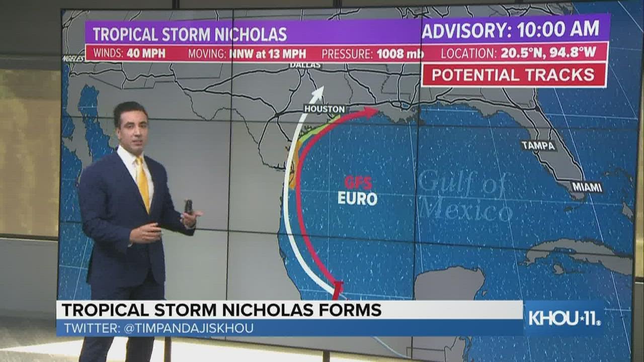 Tropical update: Tropical Storm Nicholas expected to be big rainmaker ...