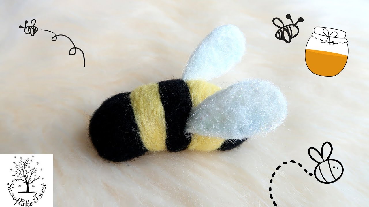 NEEDLE FELTING Bee - YouTube