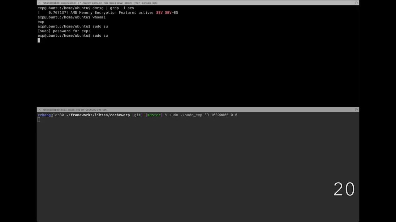 CacheWarp Demo - Bypassing Sudo Authentication - YouTube