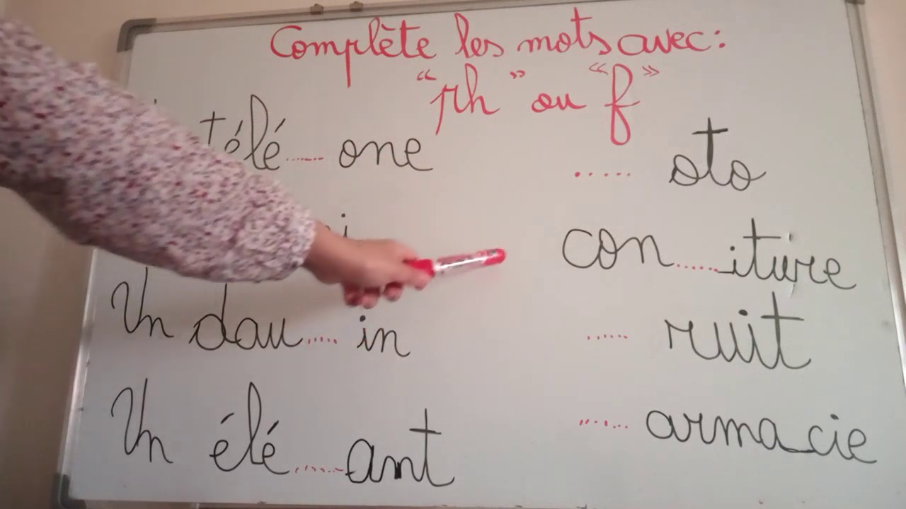 Exercice - complète les mots avec "PH" ou " F" - YouTube