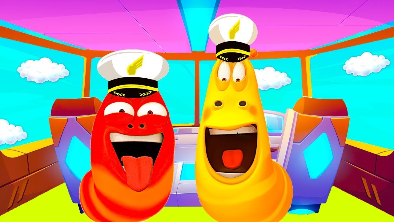 🅰🆁🆅🅰 Captain Larva Yellow And Co-Pilot Red Larva Best Episodes ...